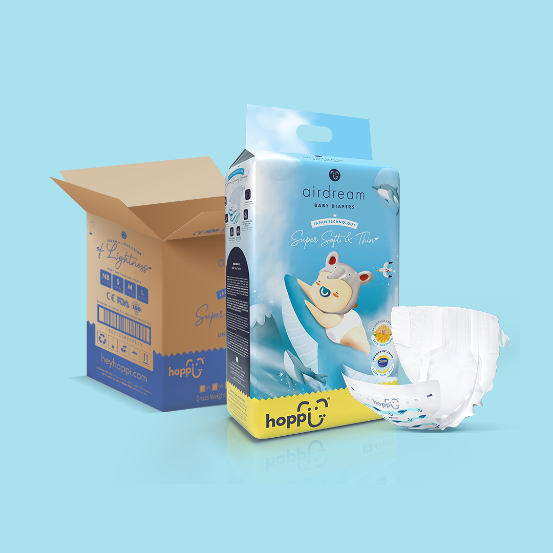 [Carton] Hoppi AirDream Diapers 2mm Ultracore Technology – Hoppi®
