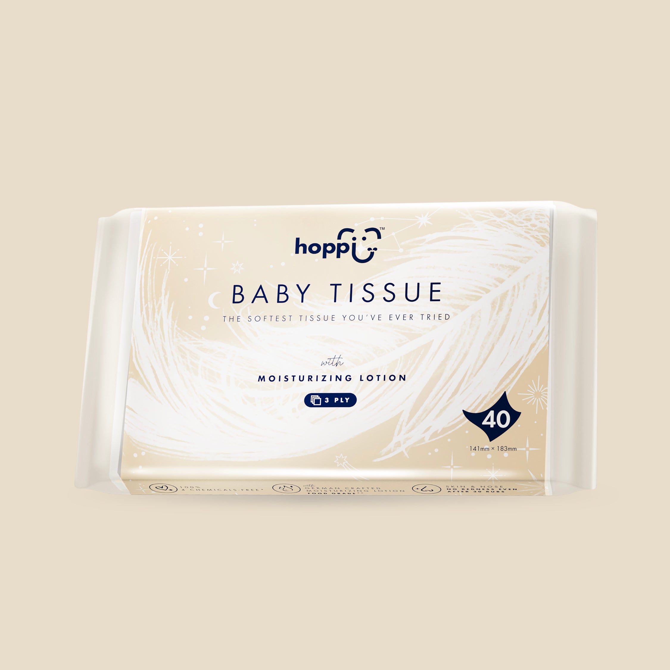 Hoppi RoyalDream Baby Tissue (40 Wipes x 10 Packs) – Hoppi®