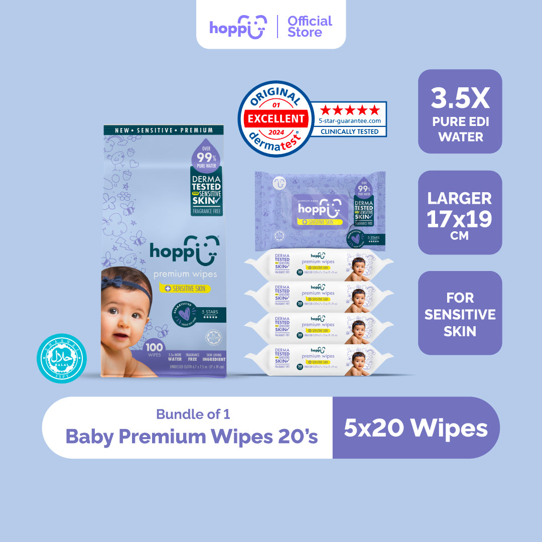 Hoppi Premium Wipes [German Dermatologically Tested] with Halal Certif ...